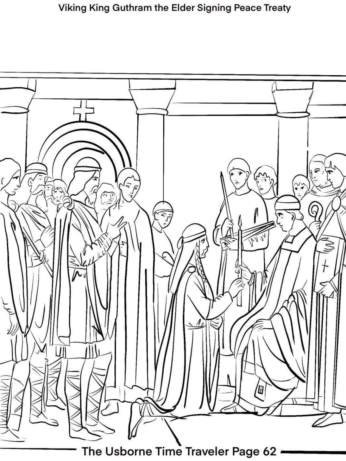 The Usborne Time Traveler Page 62 Coloring Page - Once Upon a Homeschooler