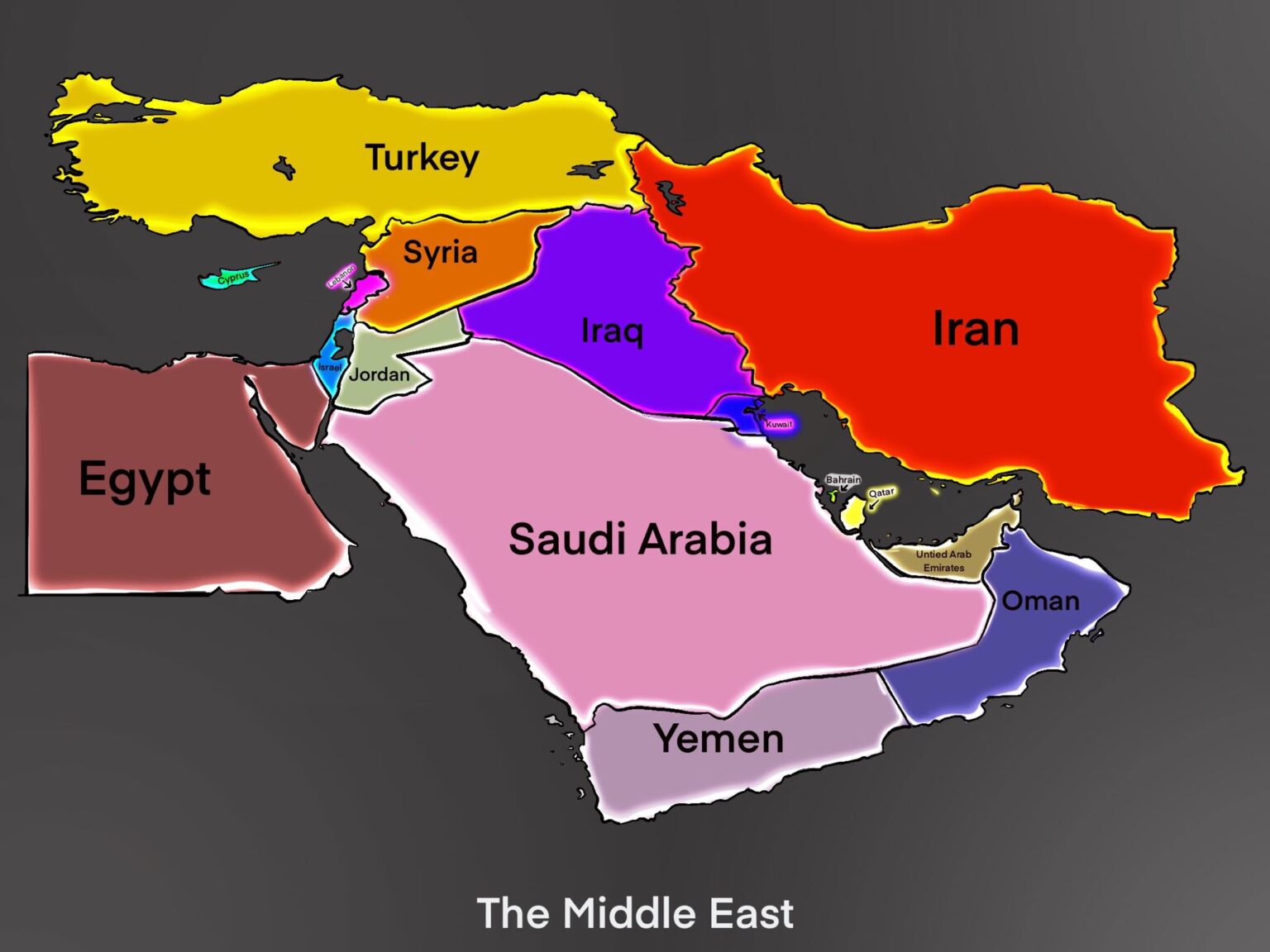 Middle East Map - Once Upon a Homeschooler