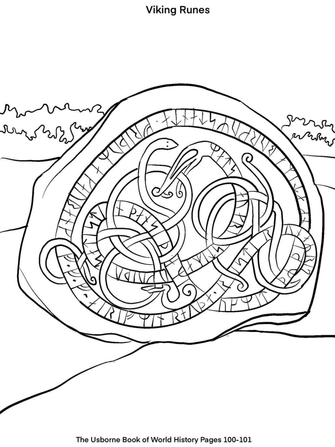 The Usborne Book of World History Pages 100-101 Coloring Page - Once ...