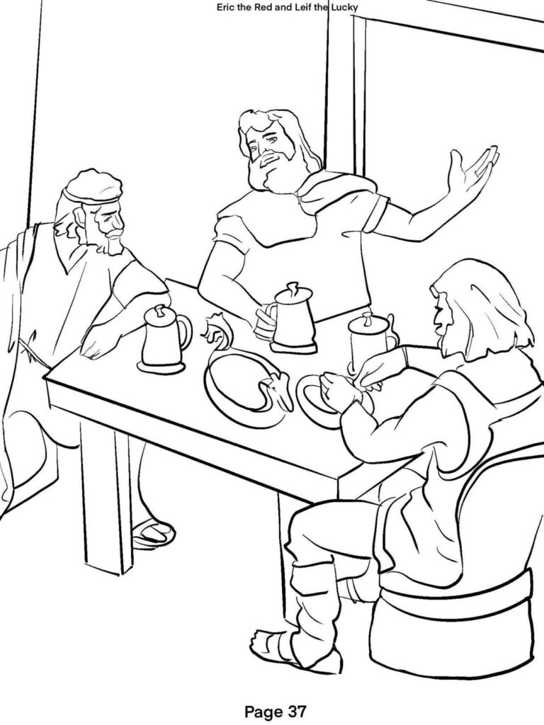 Eric the Red and Leif the Lucky Page 37 Coloring Page