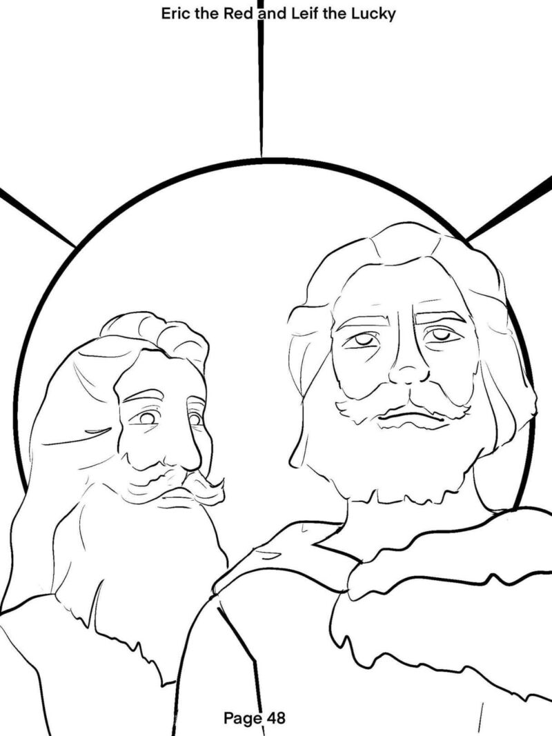 Eric the Red, Leif the Lucky Coloring Page 48 - Once Upon a Homeschooler