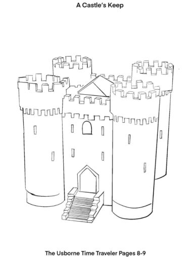 The Usborne Time Traveler Pages 8-9 Coloring Page - Once Upon a ...