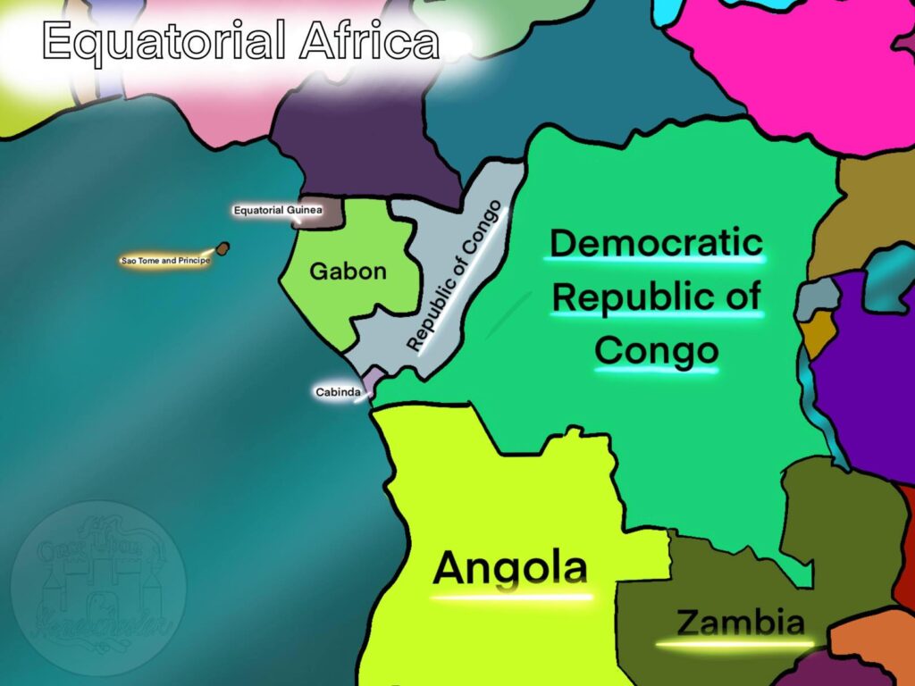 Equatorial Africa Map - Once Upon a Homeschooler