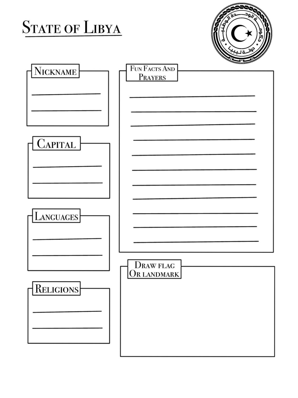 Libya Notebooking Page