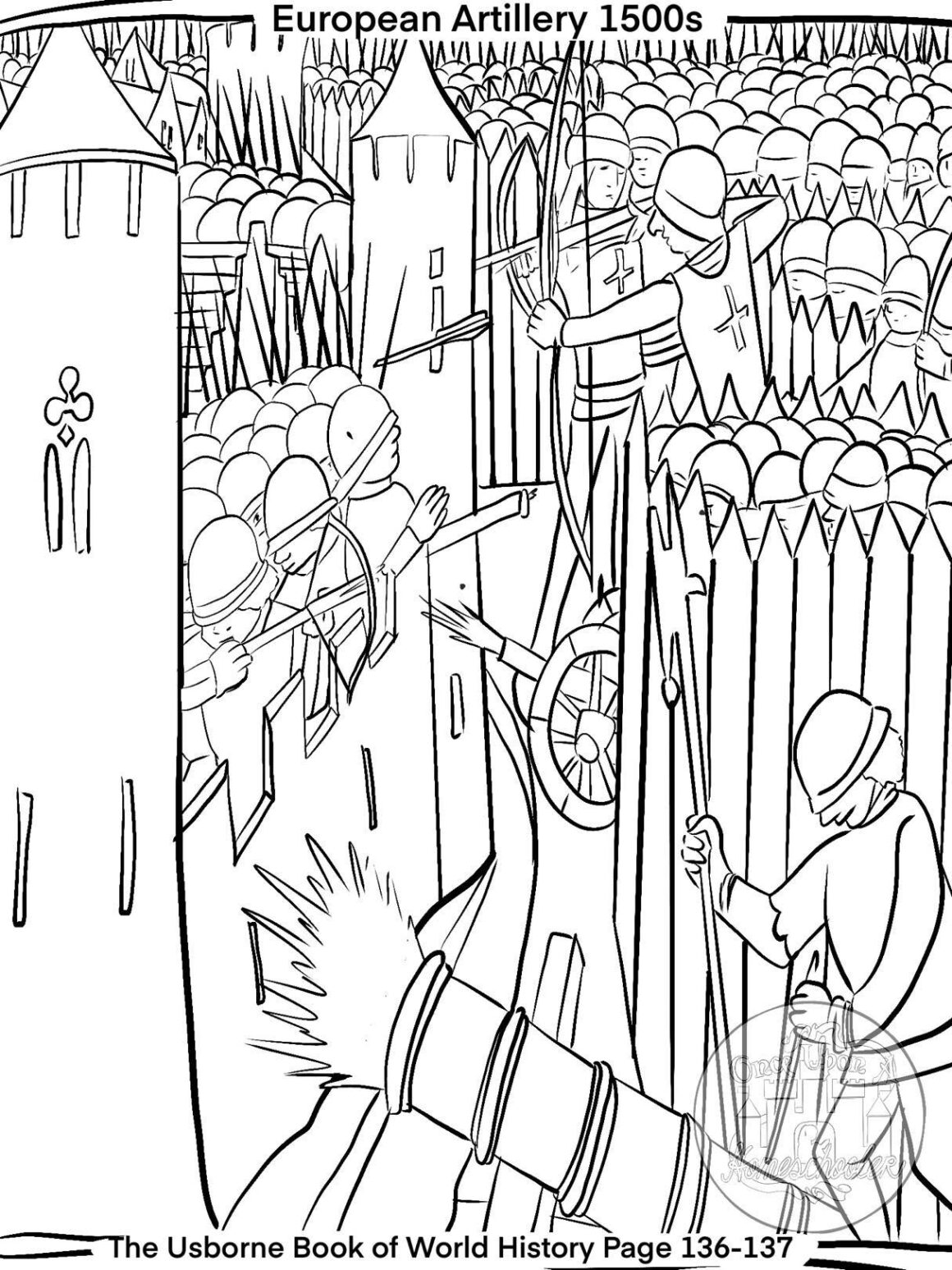 The Usborne Book of World History Pages 136-137 Coloring Page - Once ...