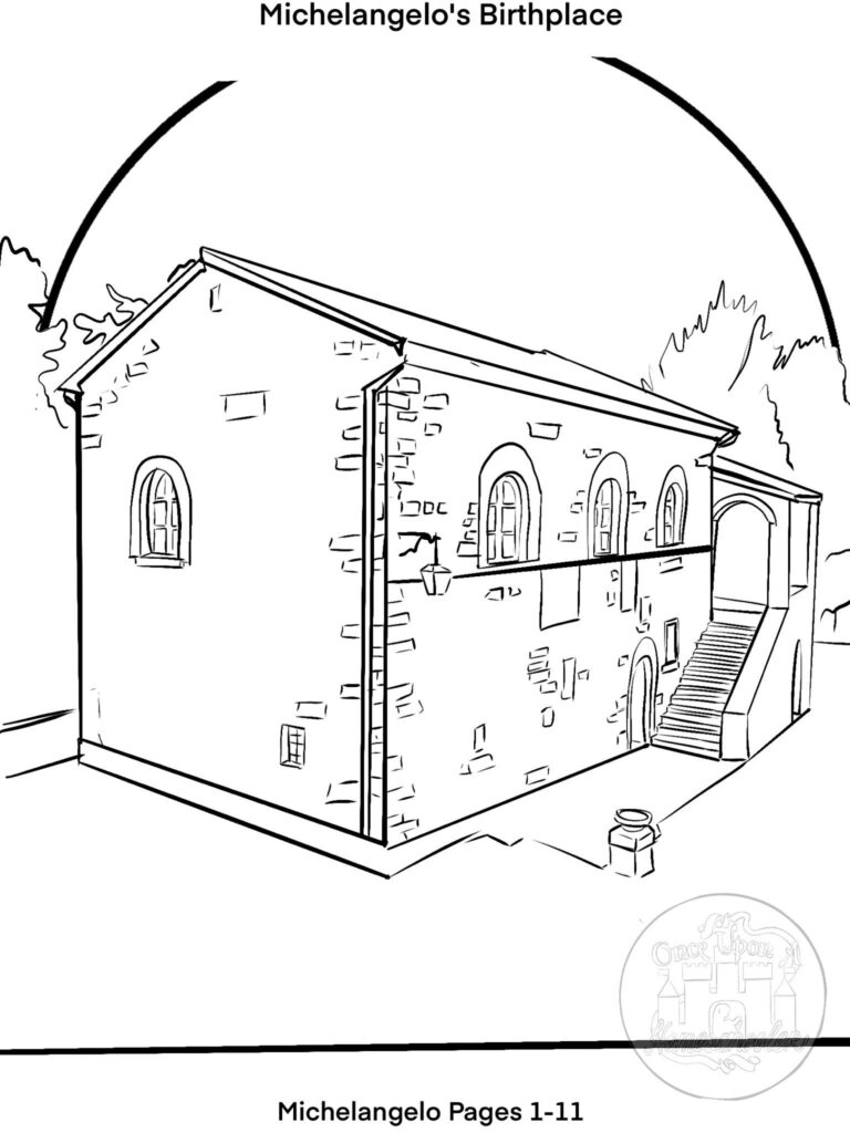 Michelangelo Coloring Page 1 - Once Upon a Homeschooler