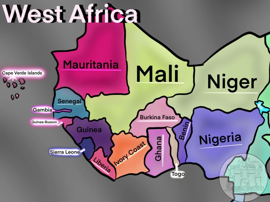 West Africa Map - Once Upon a Homeschooler