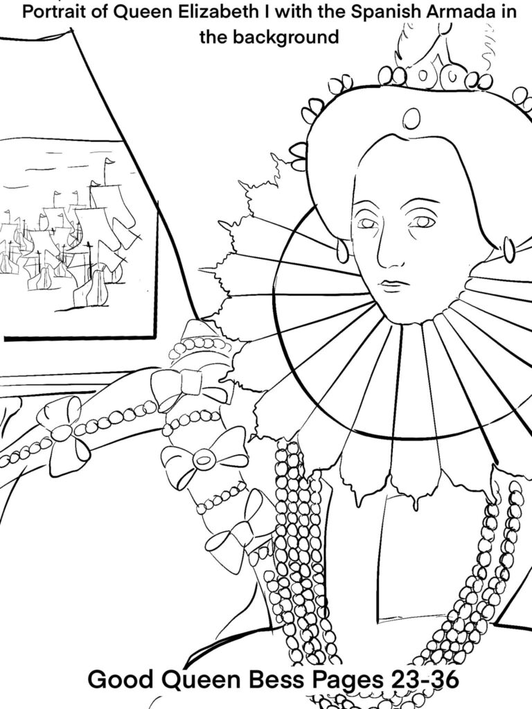 Good Queen Bess Pages 23-36 Coloring Page - Once Upon a Homeschooler