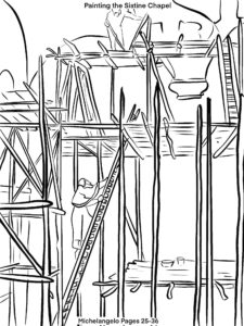 Michelangelo Pages 25-36 Coloring Page - Once Upon a Homeschooler