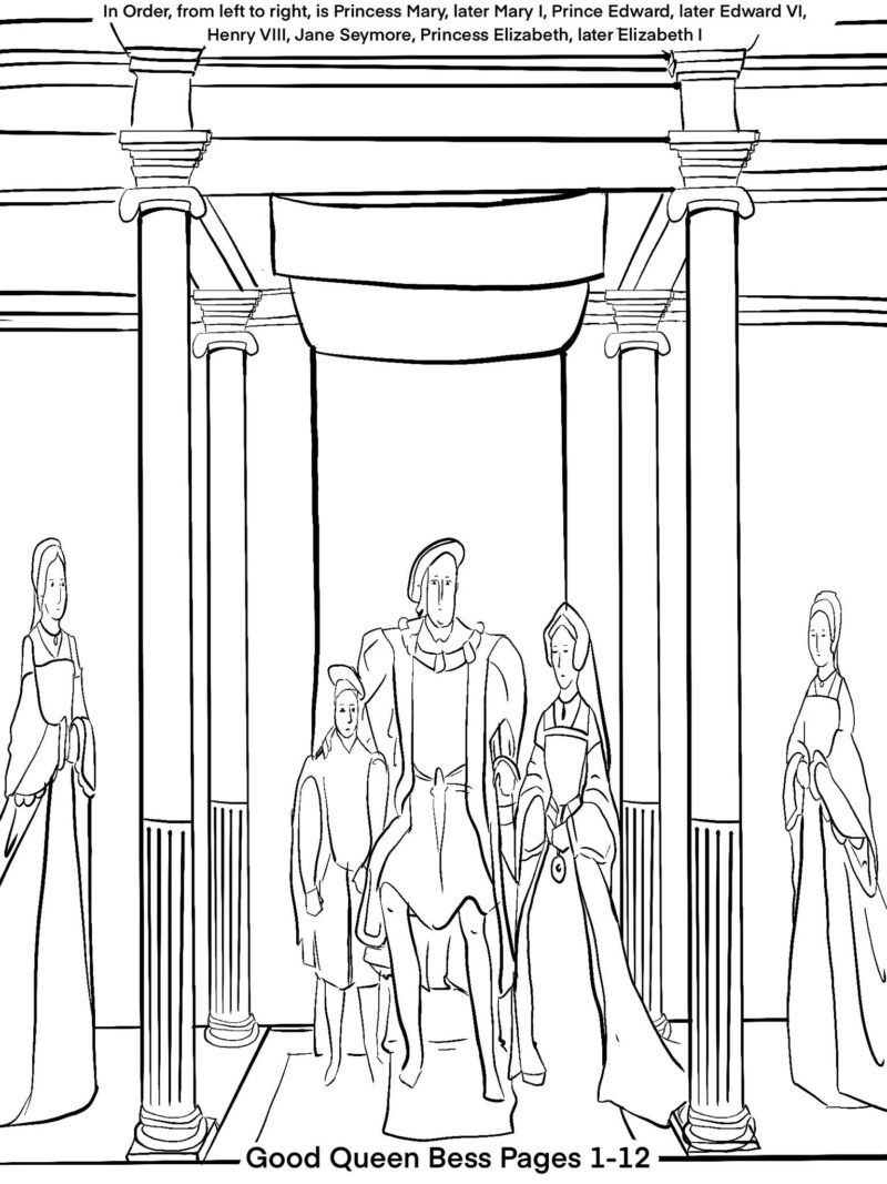 Good Queen Bess Pages 1-12 Coloring Page - Once Upon a Homeschooler