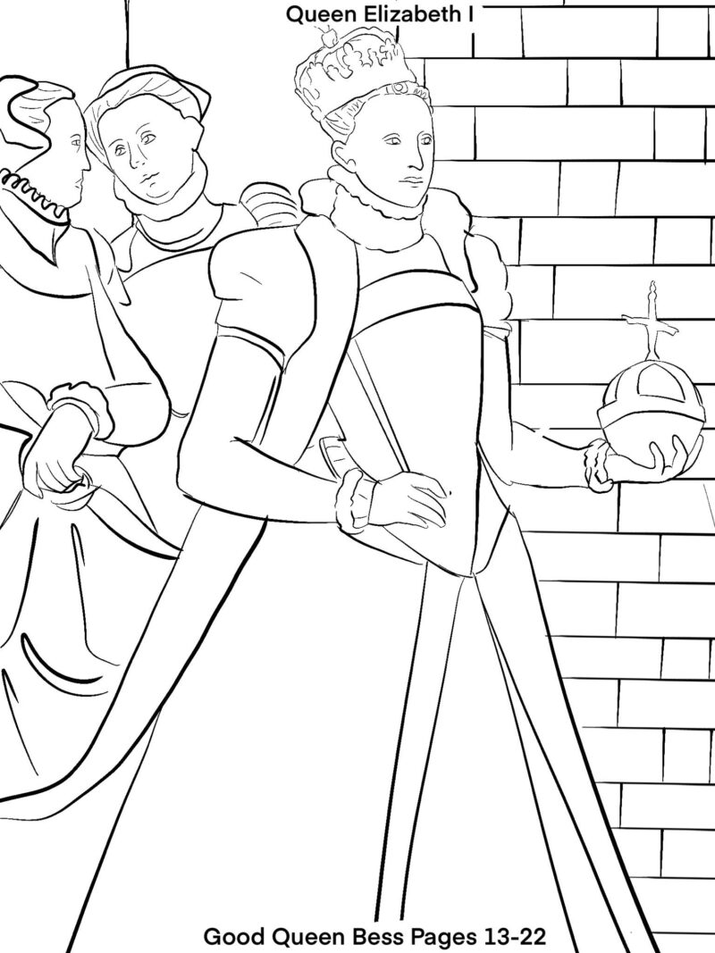Good Queen Bess Pages 13-22 Coloring Page - Once Upon a Homeschooler