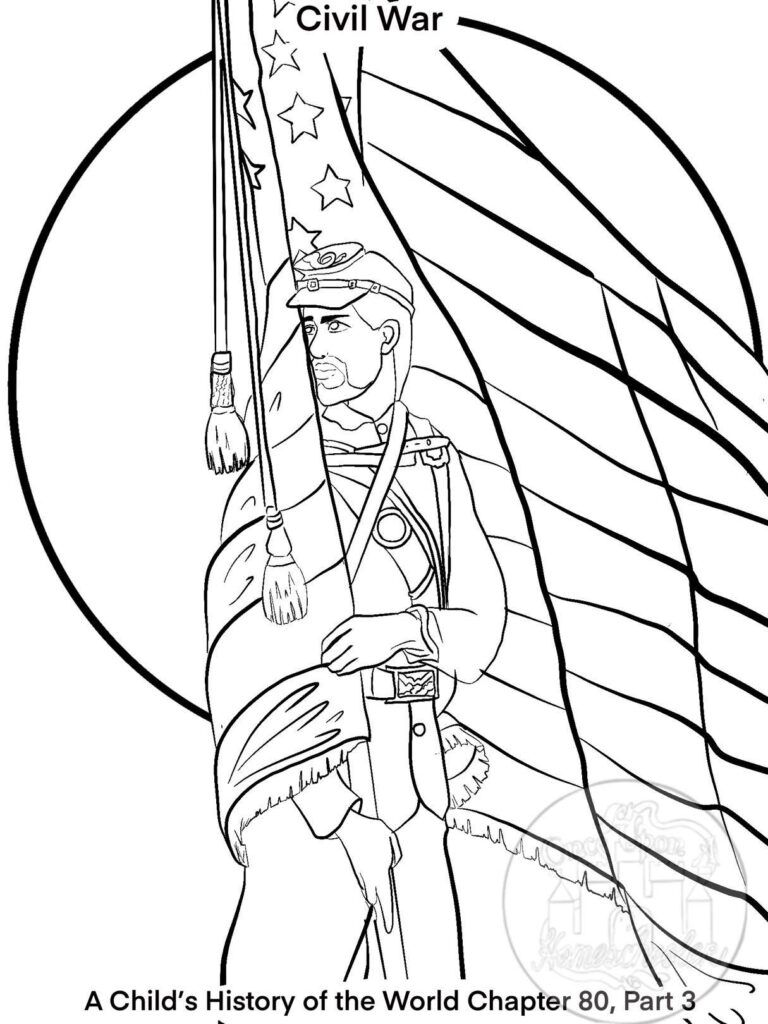A Child’s History of the World Coloring Page Chapter 80 Part 3 (of 4)