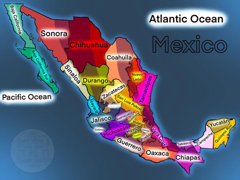 Mexico Map - Once Upon a Homeschooler