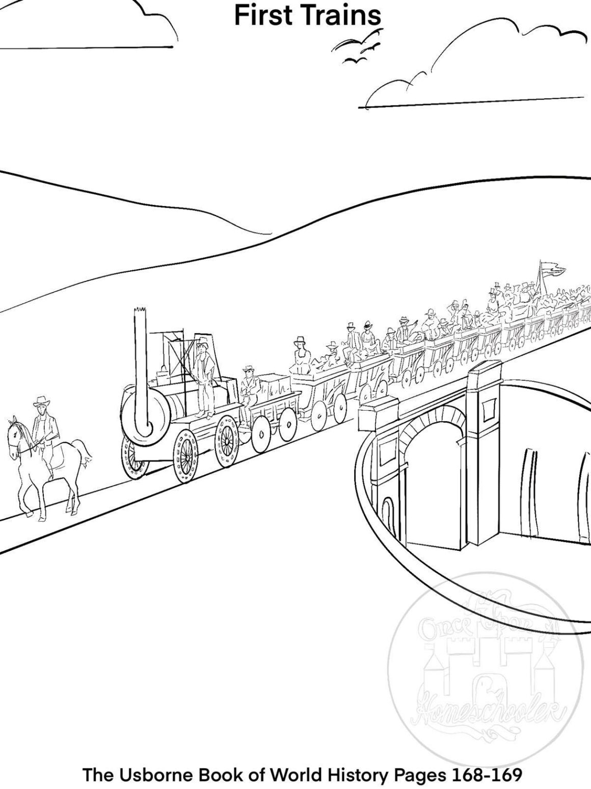 The Usborne Book of World History Coloring Page, Pages 168-169 - Once ...