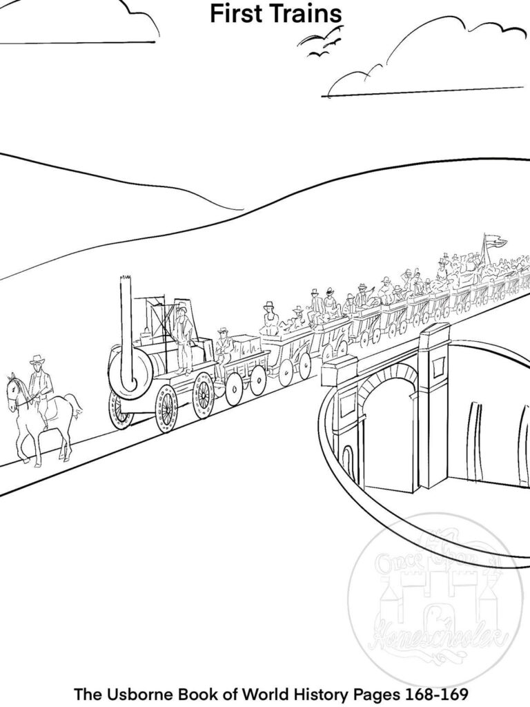 The Usborne Book of World History Coloring Page, Pages 168-169 - Once ...