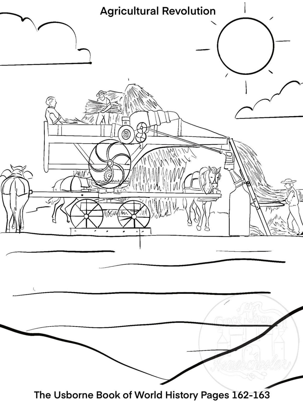 The Usborne Book of World History Pages 162-163 Coloring Page - Once ...